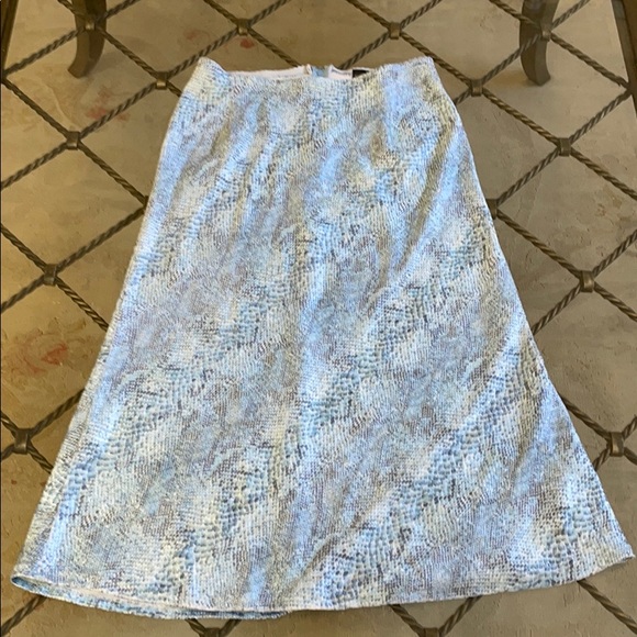 Feel in Paris | Skirts | Blue Snake Skin A Line Skirt | Poshmark